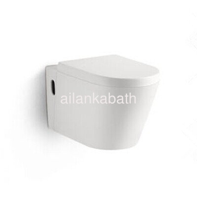 Sanitary Ware Toilets Ceramic Washdown P-trap 180mm Roughing-in Bathroom Wall-hung Toilet