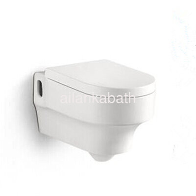 Sanitary Ware Toilets Ceramic Washdown P-trap 180mm Roughing-in Bathroom Wall-hung Toilet