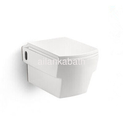 Sanitary Ware Toilets Ceramic Washdown P-trap 180mm Roughing-in Bathroom Wall-hung Toilet
