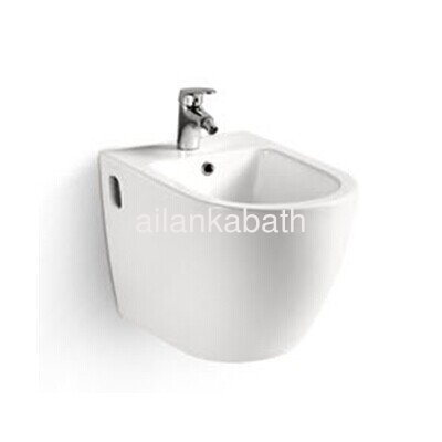 Sanitary Ware Wall Mounted Bidet Fixing to Wall With Back Ceramic Bathroom Wall-hung Bidet