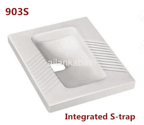 Sanitary Ware foot-installation into the earth Bathroom Ceramic S-trap Squatting Pan W.C.