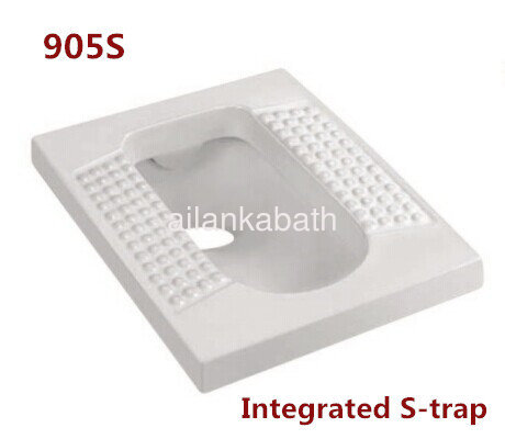 Sanitary Ware foot-installation into the earth Bathroom Ceramic S-trap Squatting Pan W.C.