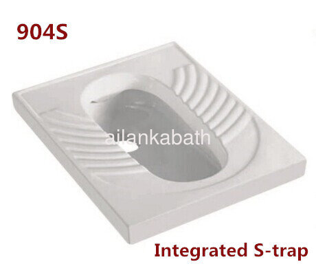 Sanitary Ware Gravity-fed flushing system Squat pan Bathroom Ceramic Squatting Pan W.C.