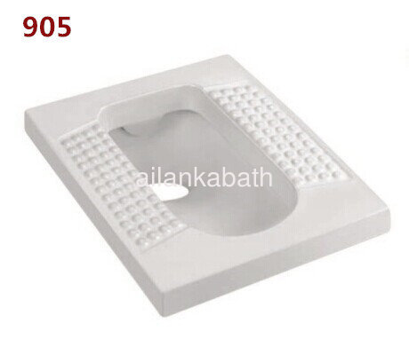 Sanitary Ware Gravity-fed flushing system Squat pan Bathroom Ceramic Squatting Pan W.C.