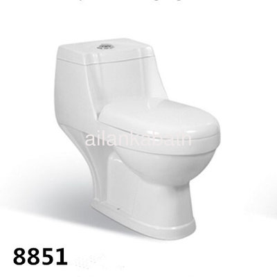 India and Mid-east Style Toilet Bathroom White and Ivory Ceramic Washdown One-piece Toilet