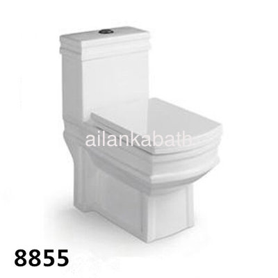 Hot Sale Bathroom Ceramic Toilet S-trap 300mm and P-trap 180mm Washdown One-piece Toilet