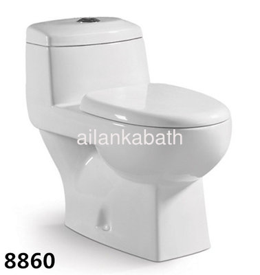 Hot Sale Bathroom Floor Mounted Water Closet S-trap and P-trap Washdown One-piece Toilet