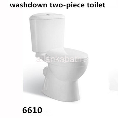 Bathroom Floor Mounted S-trap 300mm Roughing-in Siphonic Two-piece Toilet