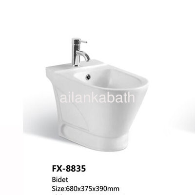 Sanitary Ware Floor Mounted Bidets Fixing to Wall With Back Bathroom Ceramic Bidets