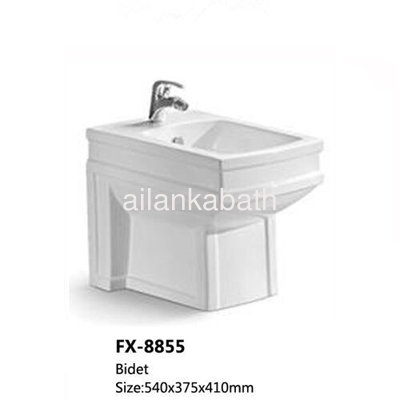 Sanitary Ware Floor Mounted Bidets Fixing to Wall With Back Bathroom Ceramic Bidets