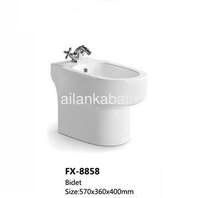 Sanitary Ware Floor Mounted Bidets Fixing to Wall With Back Bathroom Ceramic Bidets