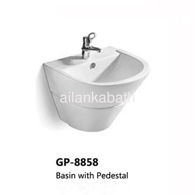 Hot Sale New Design Bathroom Ceramic Wash Basin White Color Wall-hung Sinks
