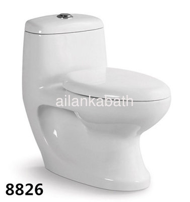 Hot Sale Bathroom Floor Mounted Water Closet S-trap and P-trap Washdown One-piece Toilet