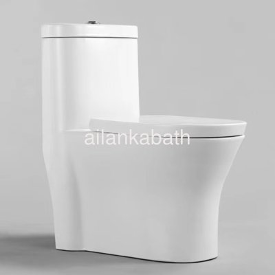 Hot Sale Wholesales Bathroom Ceramic Watercloset Sanitary Ware Washdown One-piece Toilet P-trap 180mm W.C.