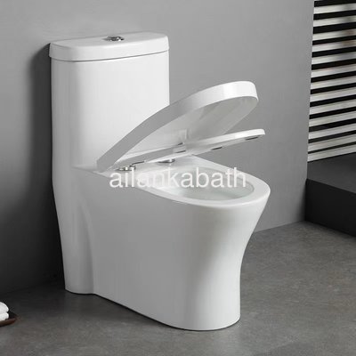 Hot Sale Wholesales Bathroom Ceramic Watercloset Sanitary Ware Washdown One-piece Toilet P-trap 180mm W.C.