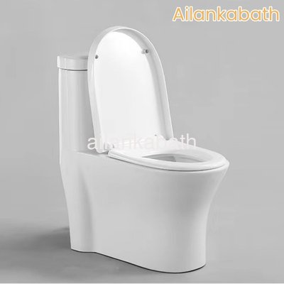 Hot Sale Wholesales Bathroom Ceramic Watercloset Sanitary Ware Washdown One-piece Toilet P-trap 180mm W.C.