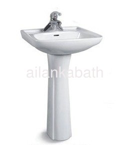 Bathroom Sanitary Ware Ceramic Standing Round Pedestal Basin/Pedestal Sinks Item No.711