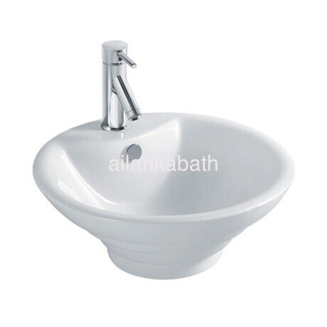 Round Ceramic Sink Sanitary Ware Above Counter Mounting Art Basin Bathroom Hand Wash Basin