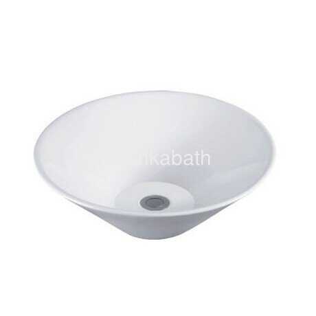 Round Sanitary Ware Ceramic White Color Countertop Art Basin Bathroom Sinks Wash Basin