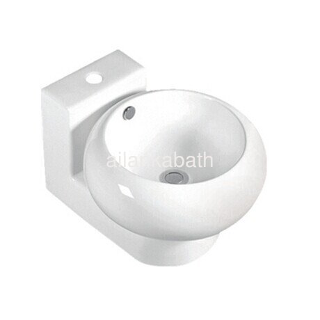 Wall-hung Mounting Ceramic Sinks Sanitary Ware Round Art Basin Bathroom Hand Wash Basin
