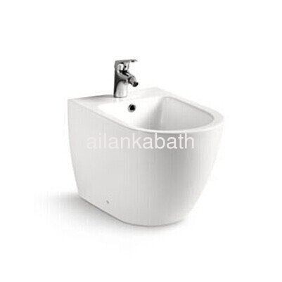 Sanitary Ware Floor Mounter Bidets Fixing to Wall With Back Ceramic Bathroom Bidets