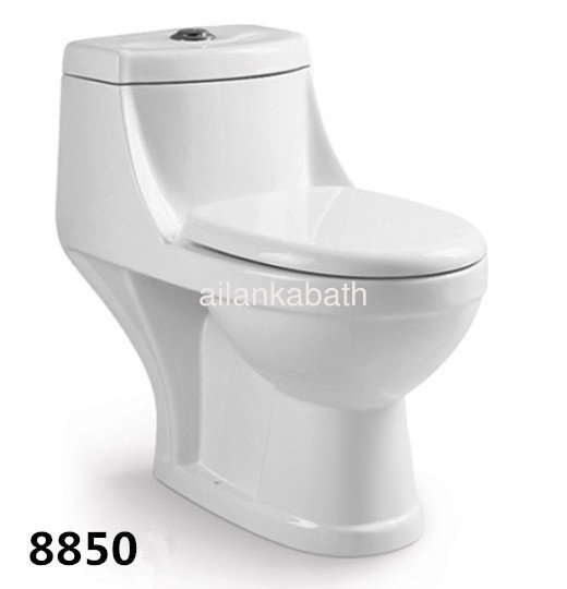 India and Mid-east Style Toilet Bathroom White and Ivory Ceramic Washdown One-piece Toilet