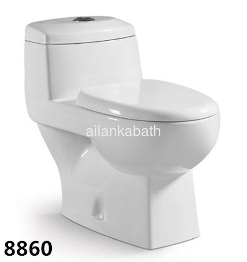 Hot Sale Bathroom Floor Mounted Water Closet S-trap and P-trap Washdown One-piece Toilet