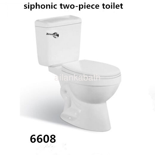 Bathroom Floor Mounted S-trap 300mm Roughing-in Siphonic Two-piece Toilet