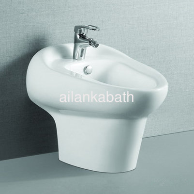 Sanitary Ware Floor Mounter Bidets Fixing to Wall With Back Ceramic Bathroom Bidets