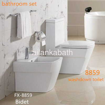 Hot sale Ceramic Bathroom Sets Washdown One piece Toilet with Bidet and wall-hung toilet