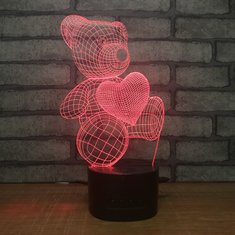 China Manufacturer wholesale multicolored USB 3D acrylic led small night light, Led table lamp night lamp supplier