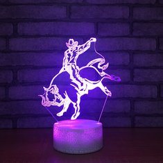 China Acrylic 3D laser led small night light table lamp,  Unique and innovative style led table light led light supplier