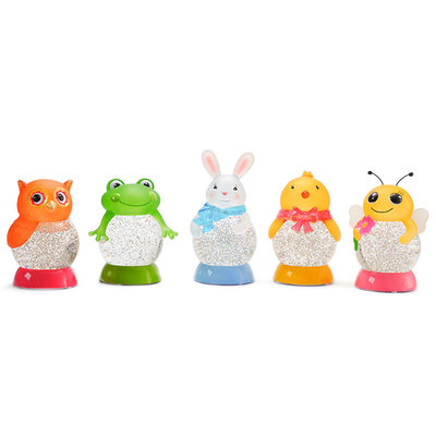 Colorful crystal night light,  the best gift item soft LED light with kinds of carton animals supplier