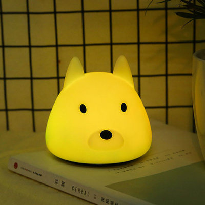 Rechargeable  Silicone led Night Light pat lamp Dog shape led light  with soft warm led lighting supplier