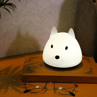 Rechargeable  Silicone led Night Light pat lamp Dog shape led light  with soft warm led lighting supplier