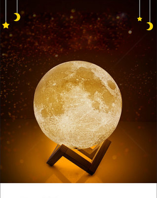 new 2018 Creative 3D led Lights 3D Print Moon Light supplier