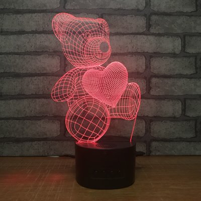 Manufacturer wholesale multicolored USB 3D acrylic led small night light, Led table lamp night lamp supplier