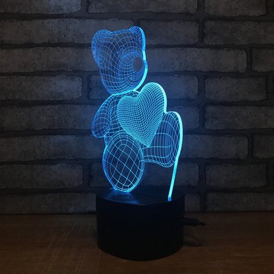 Manufacturer wholesale multicolored USB 3D acrylic led small night light, Led table lamp night lamp supplier