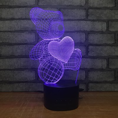 Manufacturer wholesale multicolored USB 3D acrylic led small night light, Led table lamp night lamp supplier