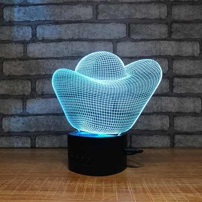 Manufacturer wholesale multicolored USB 3D acrylic led small night light, Led table lamp night lamp supplier