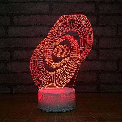 new special gift item  Crackle base 3D acrylic led small night light, small led table lamp  with 7 colors supplier