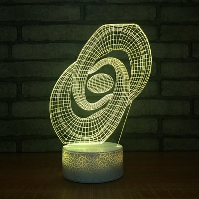 new special gift item  Crackle base 3D acrylic led small night light, small led table lamp  with 7 colors supplier
