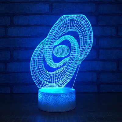 new special gift item  Crackle base 3D acrylic led small night light, small led table lamp  with 7 colors supplier