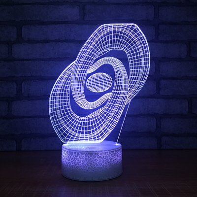 new special gift item  Crackle base 3D acrylic led small night light, small led table lamp  with 7 colors supplier