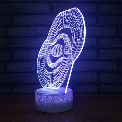 new special gift item  Crackle base 3D acrylic led small night light, small led table lamp  with 7 colors supplier