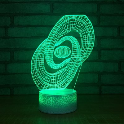 new special gift item  Crackle base 3D acrylic led small night light, small led table lamp  with 7 colors supplier