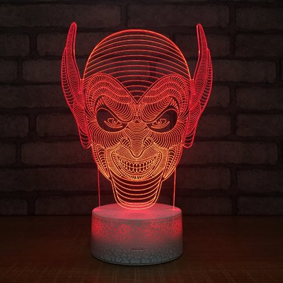 new novelty special gift item  Crackle base 3D acrylic led small night light, small led table lamp  with 7 colors supplier