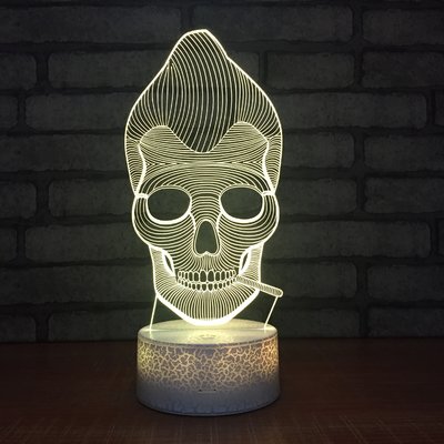 new novelty special gift item  Crackle base 3D acrylic led small night light, small led table lamp  with 7 colors supplier