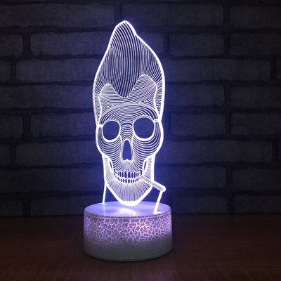 new novelty special gift item  Crackle base 3D acrylic led small night light, small led table lamp  with 7 colors supplier