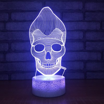 new novelty special gift item  Crackle base 3D acrylic led small night light, small led table lamp  with 7 colors supplier